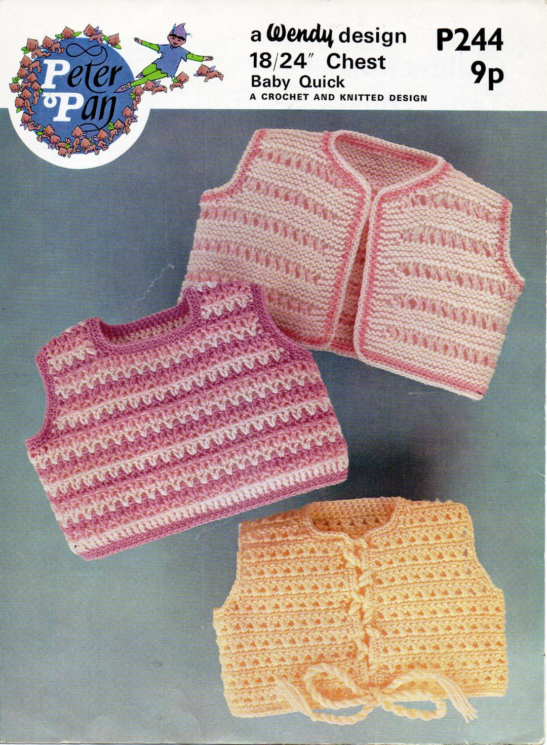 Baby Childs Crochet Tank Tops Waistcoat Crochet Pattern Pdf Knitted ...