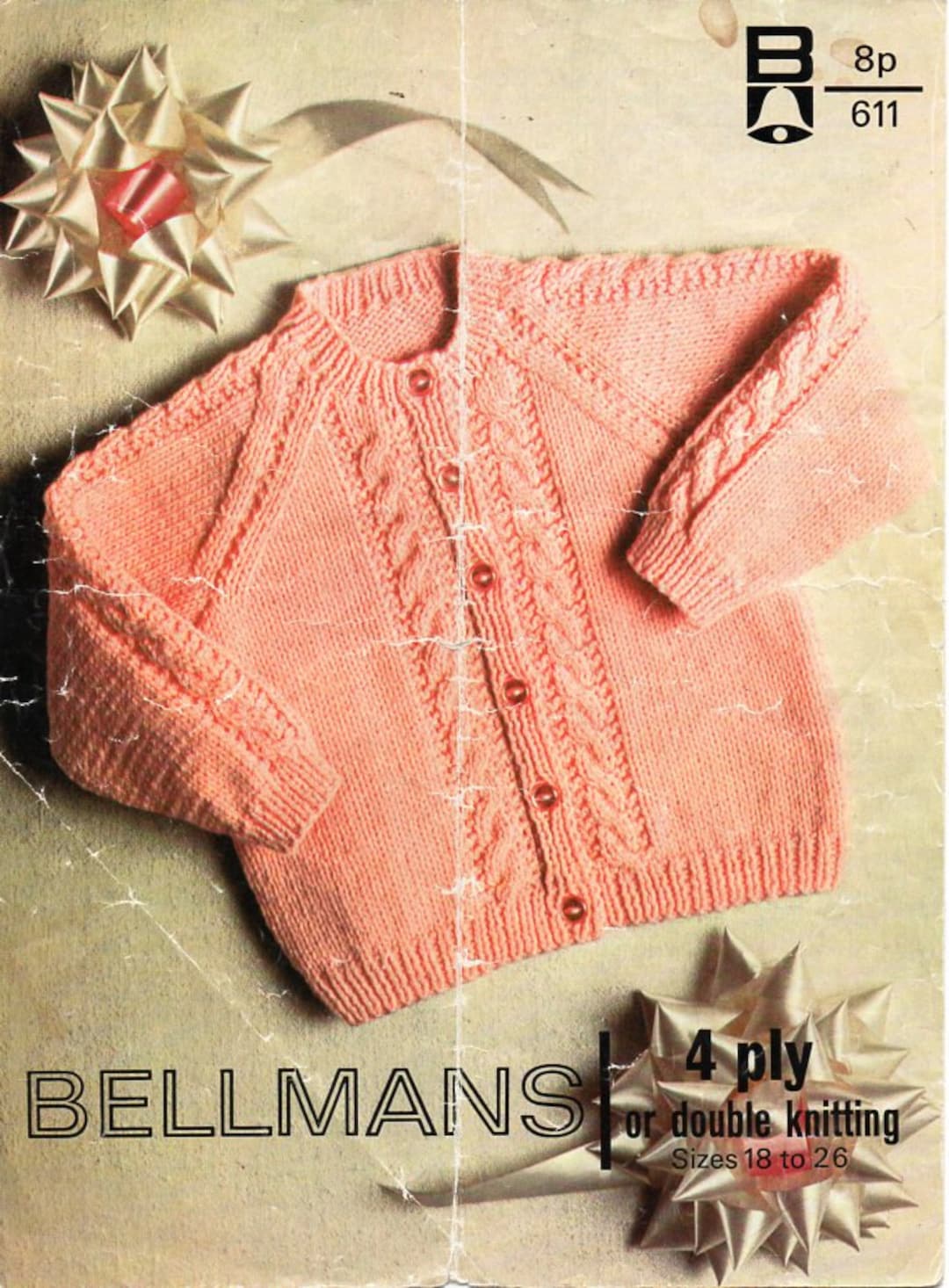 Baby / Childs Cable Cardigan Knitting Pattern PDF 4ply or DK Cable ...