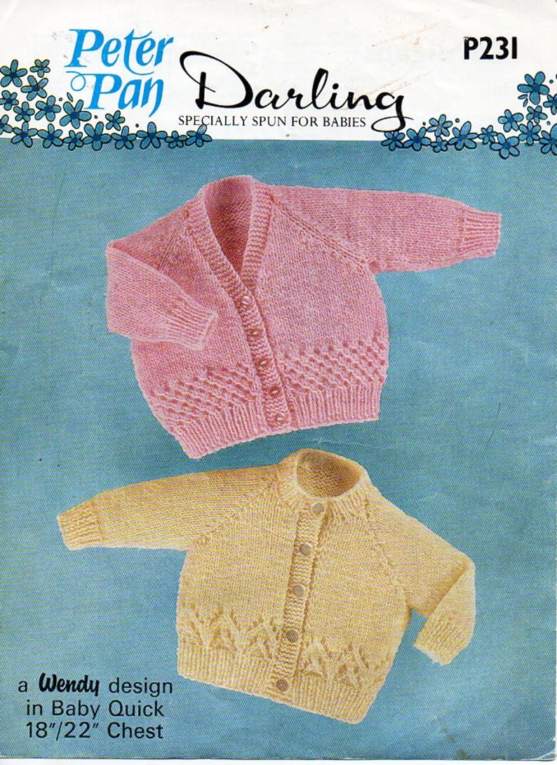 Baby Cardigans Knitting Pattern Pdf DK Baby Jackets V / Round - Etsy UK