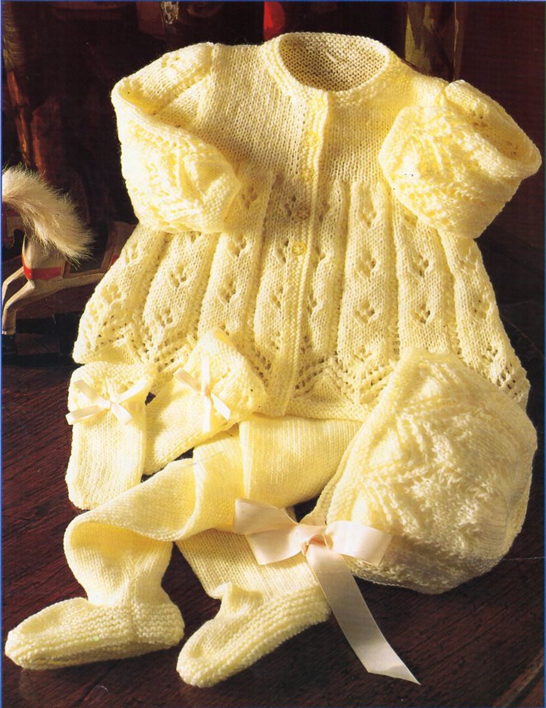 Baby Pram Set KNITTING PATTERN Pdf Download Baby Matinee Coat Leggings ...