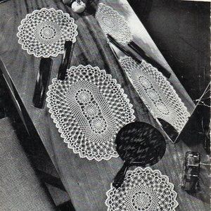 Vintage Crochet Doily Crochet Pattern Pdf Crochet Cheval Set . Dressing ...