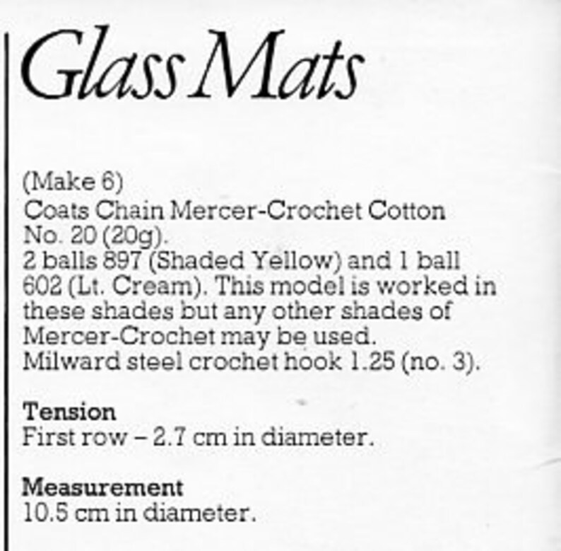 Crochet Glass Mats Crochet Pattern Pdf Crochet Coasters Thread - Etsy