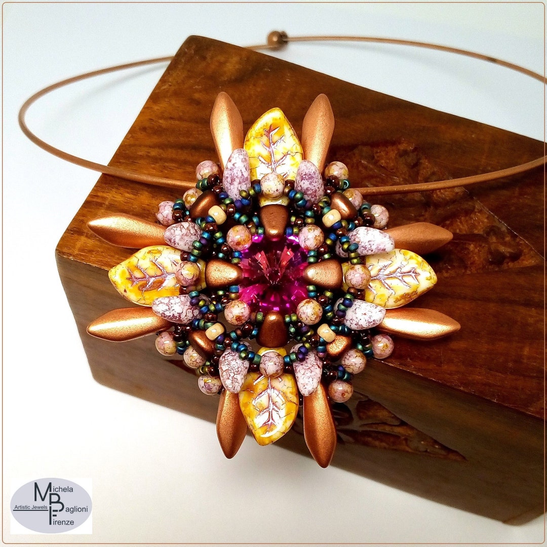 Pdf TUTORIAL With CHILLI Beads, Tutorial With Leaves Beads, 2-hole ...