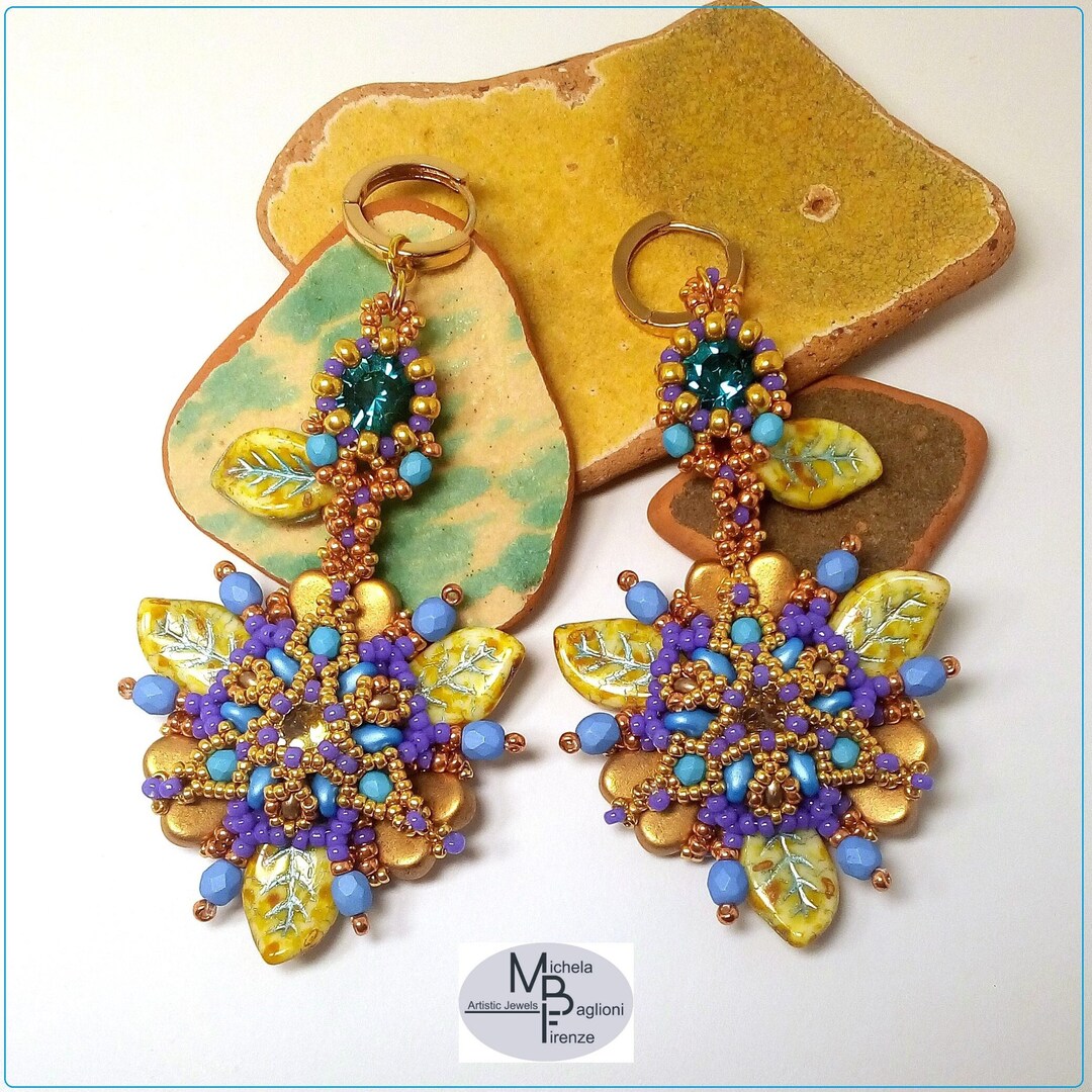 Pdf TUTORIAL With PAISLEY DUO Beads, Tutorial With Leaves Beads ...