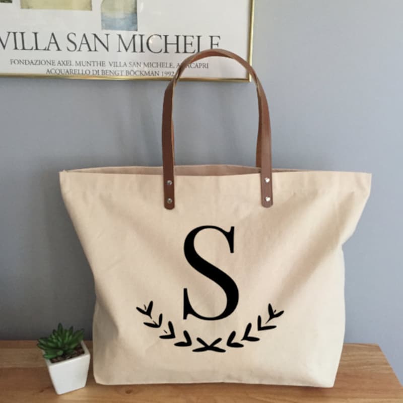 Monogram Tote Bag - Etsy