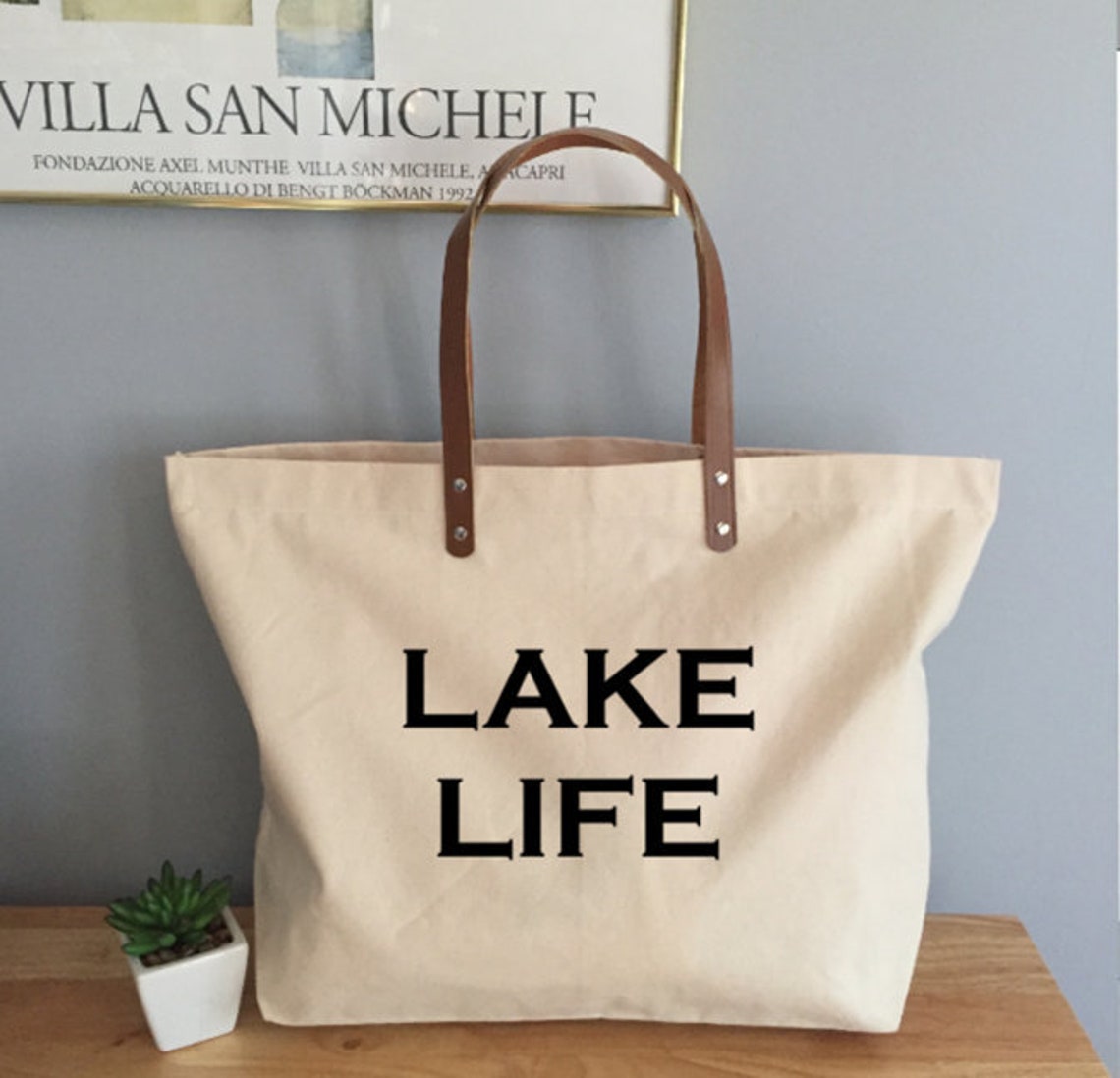 Lake Life Tote Bag Lake Living Tote Bag Lake Tote Bag | Etsy