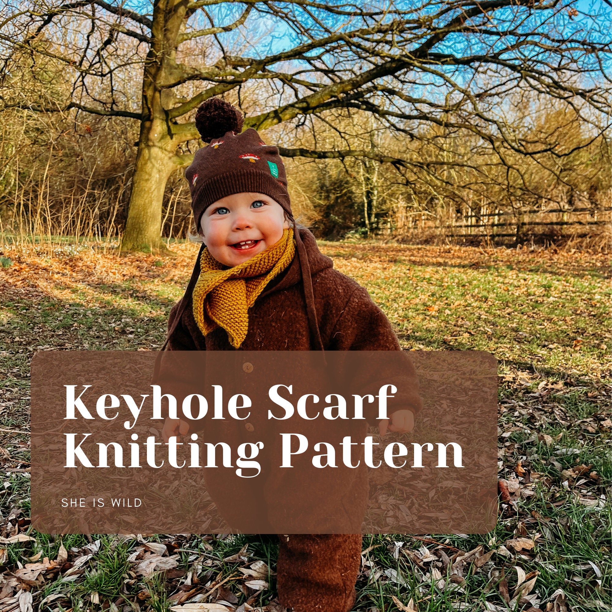 Keyhole Scarf Knitting Pattern - Baby / Child Scarf Knitting Pattern ...