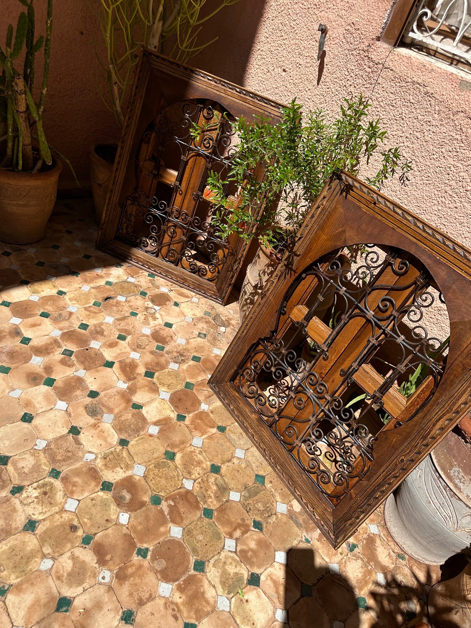 Wrought Iron Arabesque Window Mural Hand Made in MOROCCO Moroccan ...