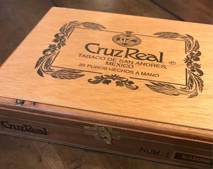 Vintage Cruz Real Cigar Box - Vintage Tabaco De San Andres Mexican ...