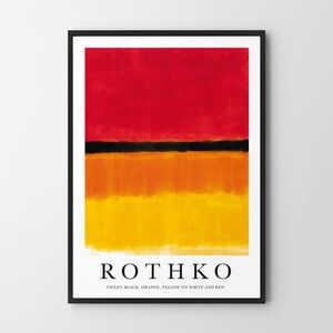 Rothko Orange Yellow Red Black Mark Rothko Art - Poster Art Abstract ...
