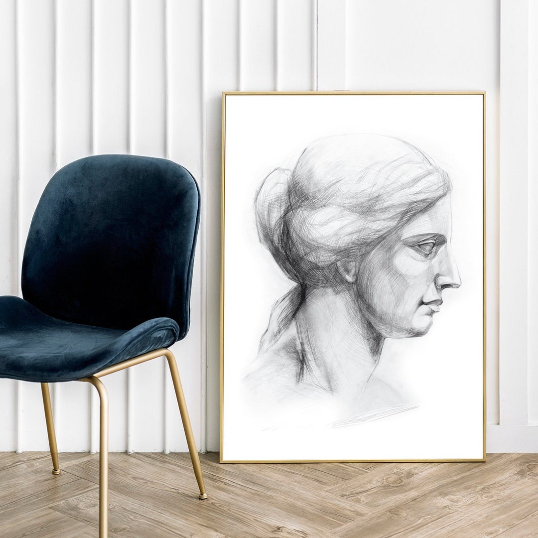Classic Poster Muse Sketch Poster Black and White Poster - Etsy