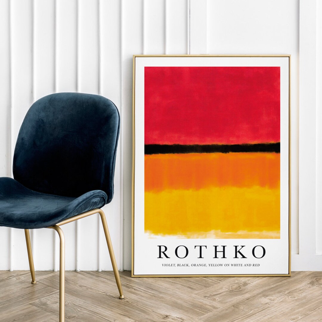 Rothko Orange Yellow Red Black Mark Rothko Art - Poster Art Abstract ...