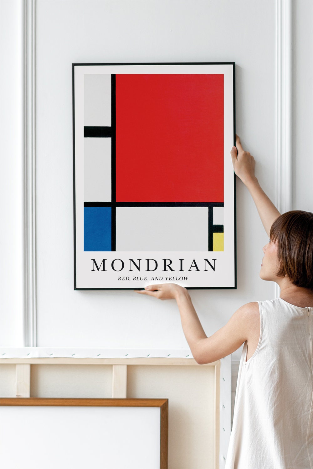 Mondrian Red Blue and Yellow Poster Art - Etsy