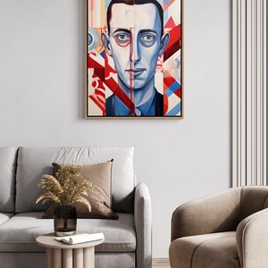 Men Portrait Face Abstract Art - Poster Art Print - Etsy