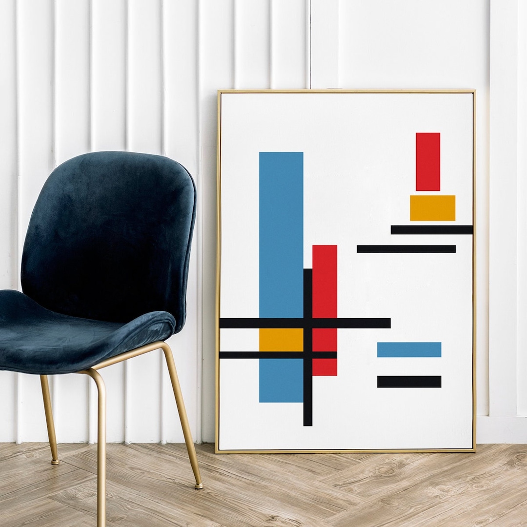 Piet Mondrian Colors Geometry - Poster Art Abstract Art Geometry Poster ...