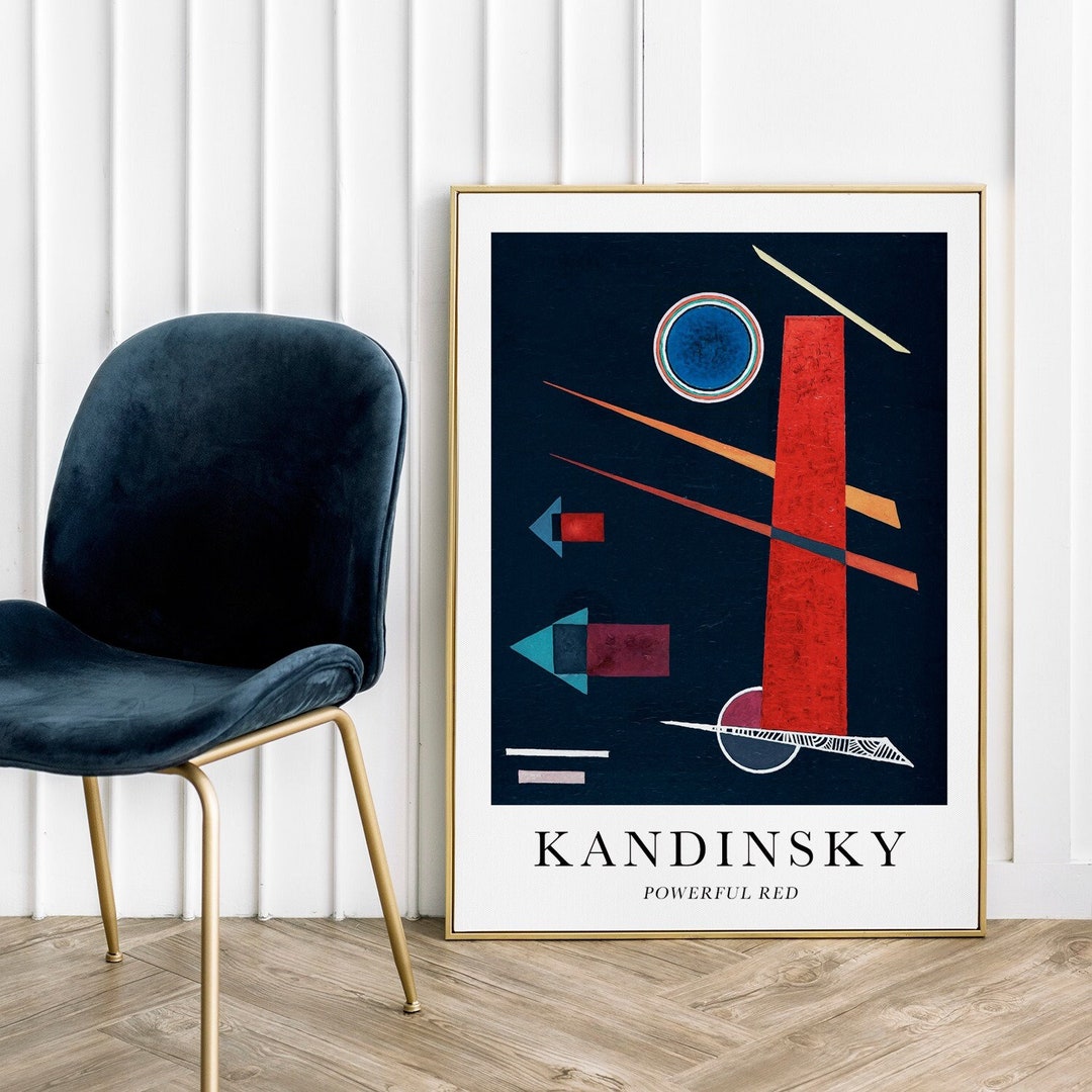 Kandinsky Powerful Red - Poster Art Popular Geometry Art - Etsy