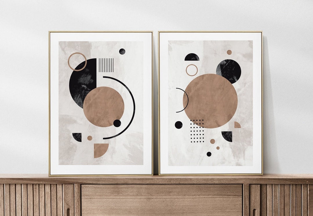 Set of 2 Boho Geometry Prints V2, Set of 2 Wall Art, Set of 2 Posters ...