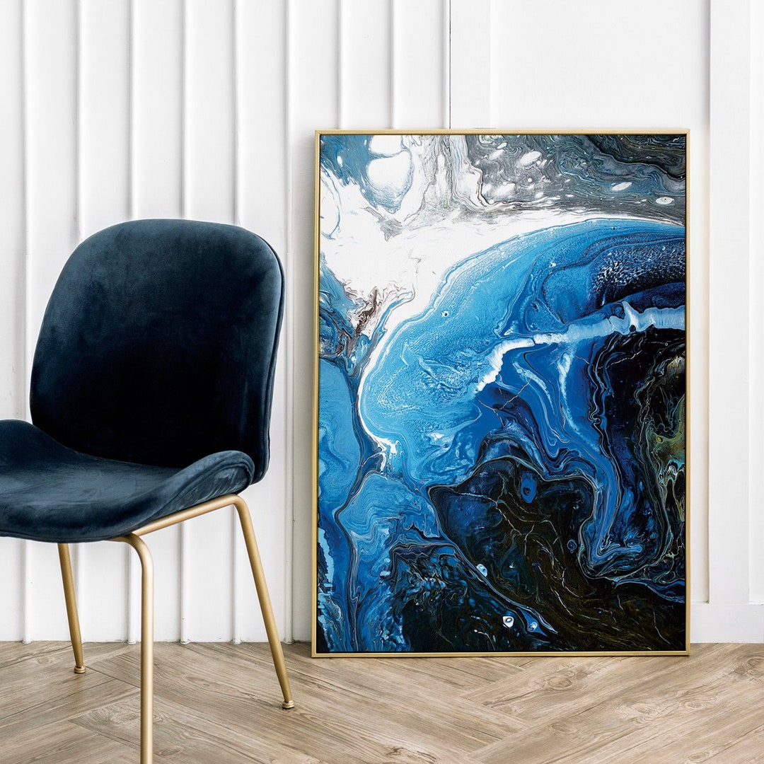Dark Blue Poster - Etsy