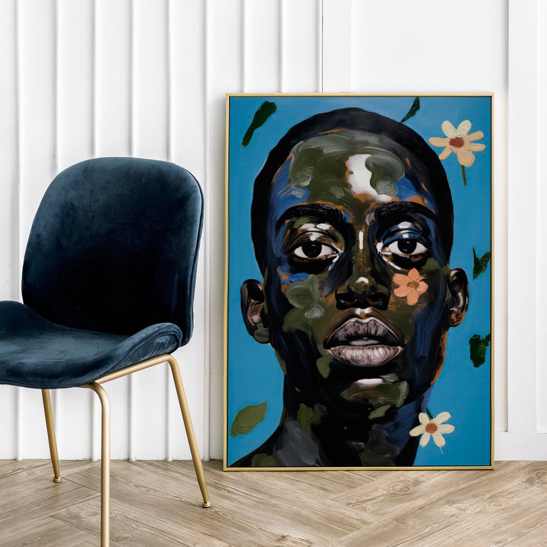 Men Portrai Beautiful Colors - Poster Art Funny Art Flower Poster Print ...