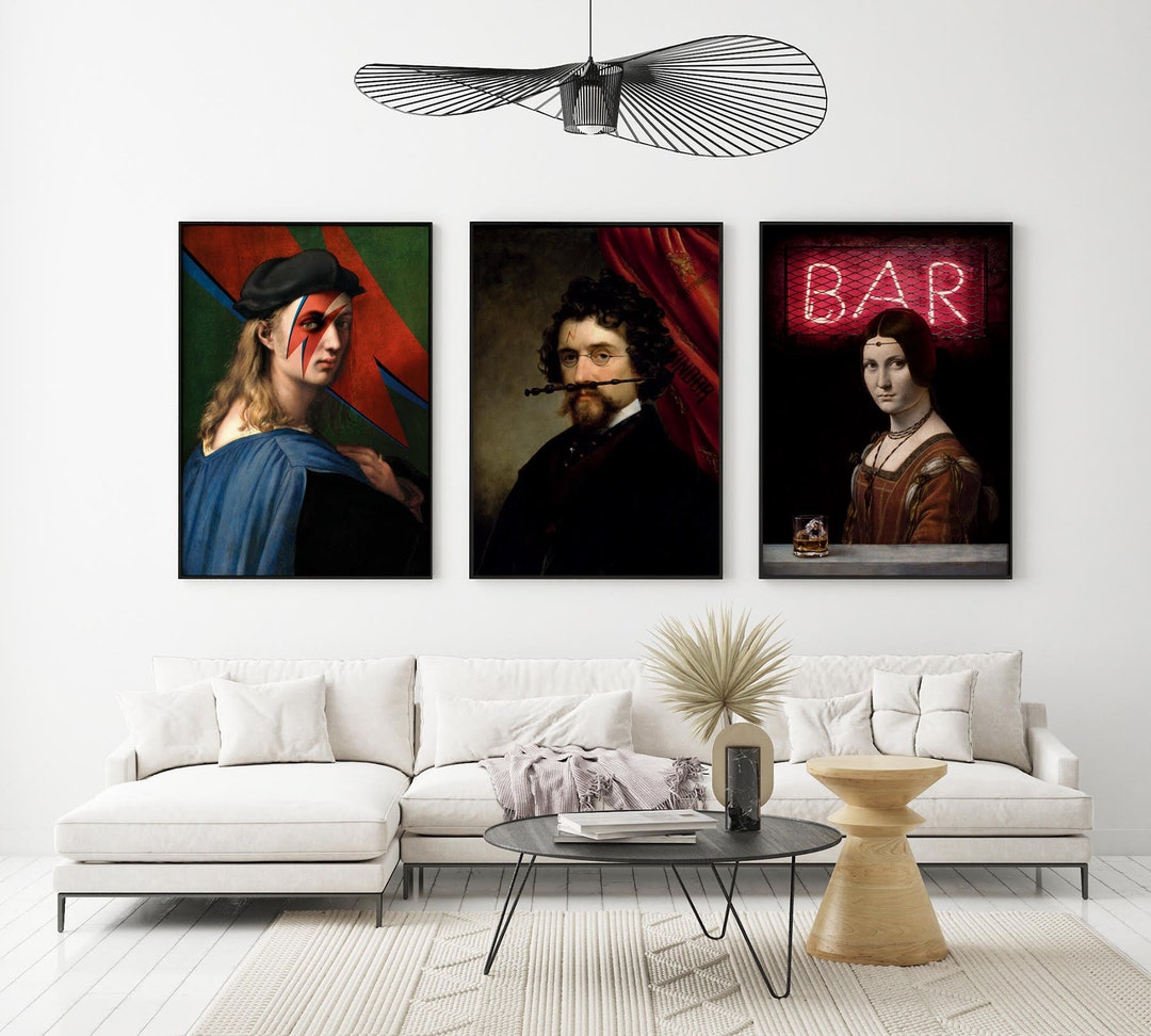 Modern Art Funny Art Funny Paintings - Set of 3 Prints - Etsy