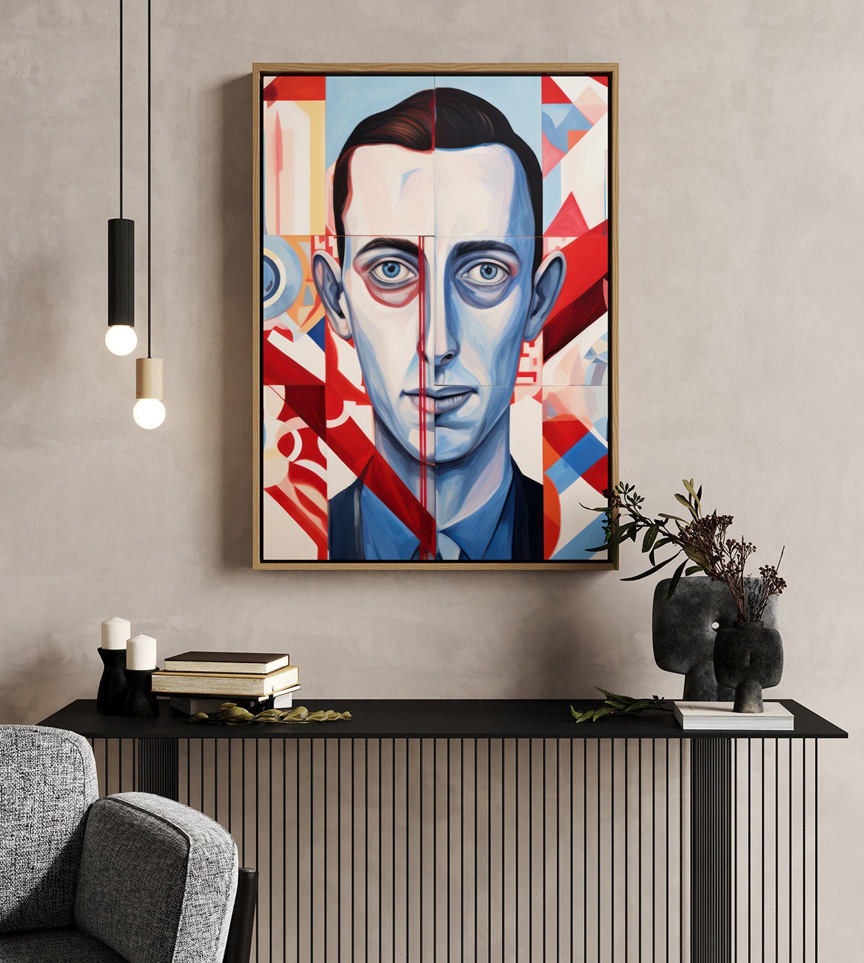Men Portrait Face Abstract Art Poster Art Print - Etsy