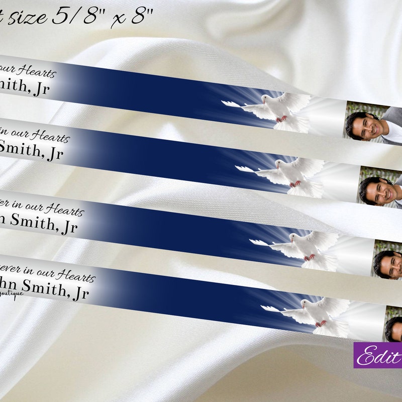 Red Blue Memorial Ribbon - Etsy