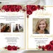 Red Roses Obituary Template Red Roses Funeral Program Funeral Program ...