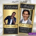 Gold Funeral Program Template Trifold Gold Black Memorial Service ...