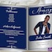 Blue Silver Funeral Program Template 11x17" 8 Pages Blue Obituary Man ...