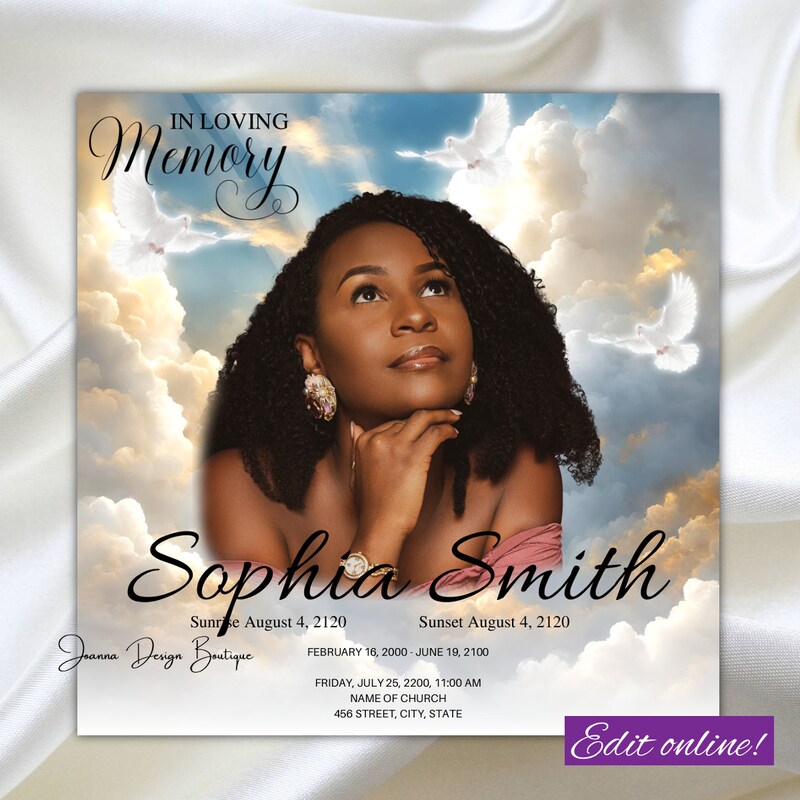 Blue Funeral Background - Etsy