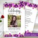 White Silver Funeral Program Template 11x17 8 Pages Male Man Grey ...