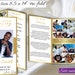 White Gold Funeral Program Template Trifold Gold Obituary Memorial ...