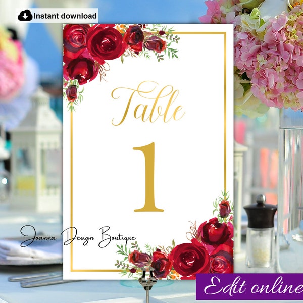 Table Number Cards - Etsy