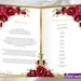 Red Roses Obituary Template Red Roses Funeral Program Funeral Program ...