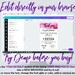 Purple Order Form Template Modern Glitter Order Form Glamour - Etsy
