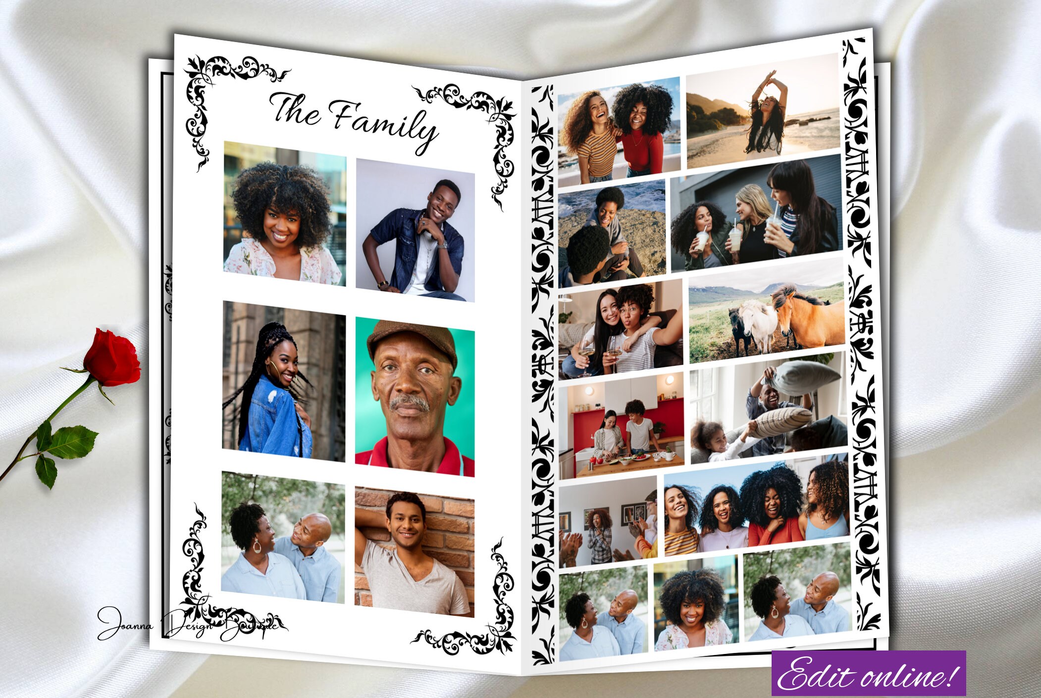 White Black Funeral Program Template Royal Funeral Program for | Etsy