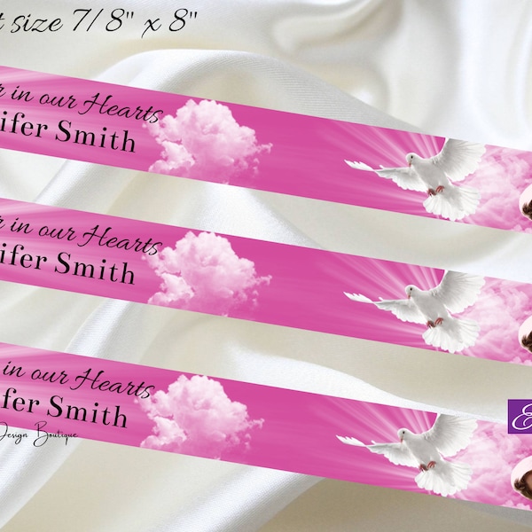 Dove Memorial Ribbon Template - Etsy