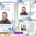 Navy Blue Funeral Bundle Set Funeral Memorial Service Bundle Funeral ...