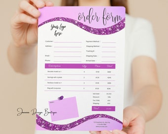 Purple Order Form - Etsy