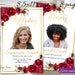Red Roses Obituary Template Red Roses Funeral Program Funeral Program ...