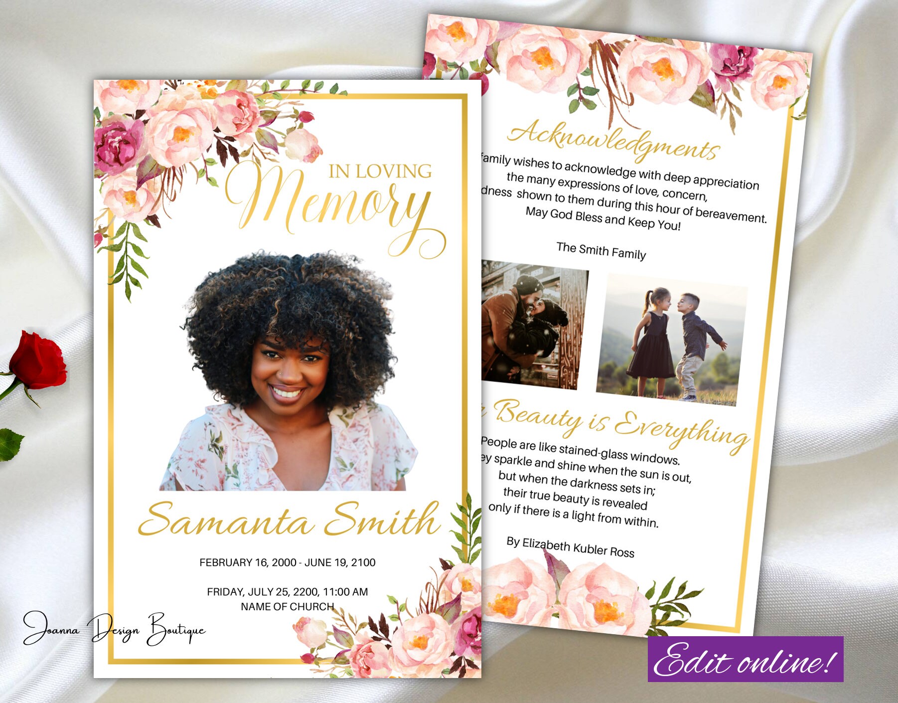 Funeral Bundle Set Funeral Memorial Service Bundle Red Roses - Etsy