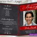 Red Black Funeral Program Template 11x17 8 Pages for Men Red Rock ...