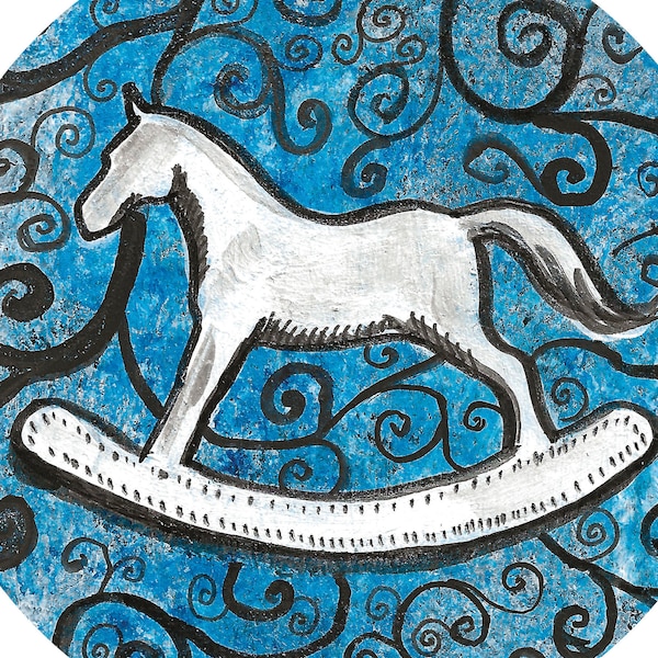 Rocking Horse Stickers - Etsy