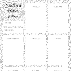 Printable Motivational Weekly Planner Template (A4, A5, Letter) - Etsy