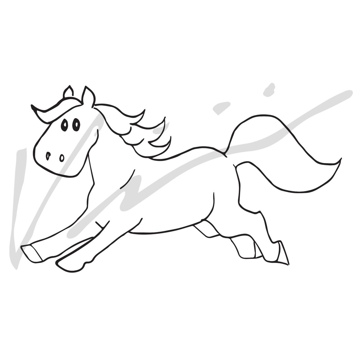 Galloping Pony Printable Stickers, Clipart (a4 & US Letter PDF) - Etsy