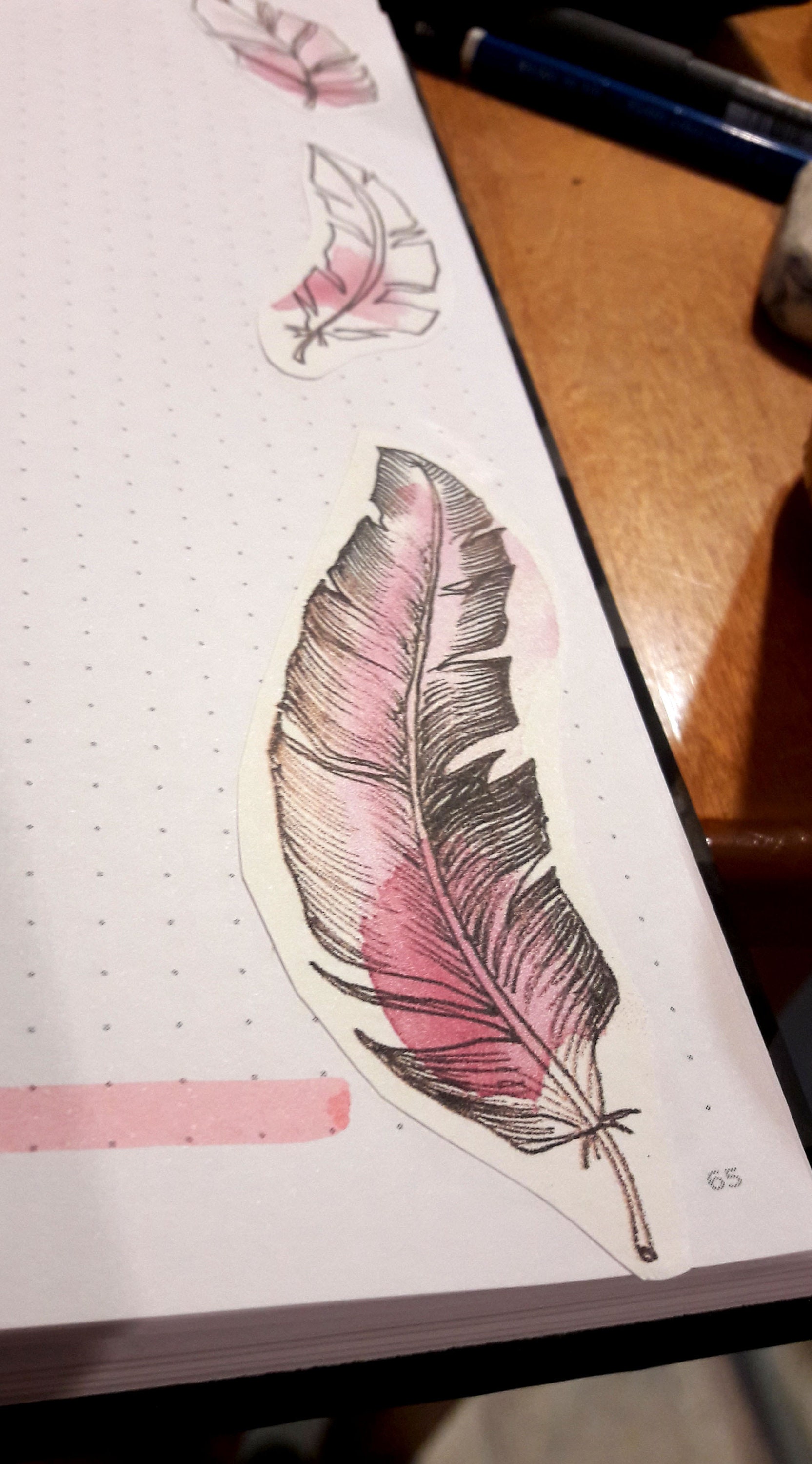 Feather Printable Stickers for Planner, Bullet Journal - Etsy