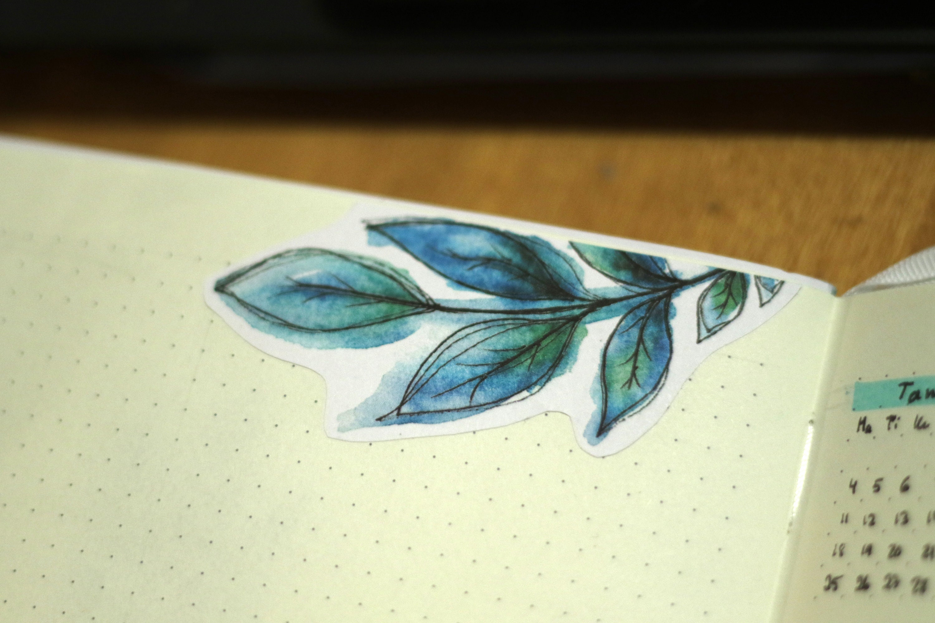 Printable Watercolor Leaf Stickers, A4 & Letter - Etsy
