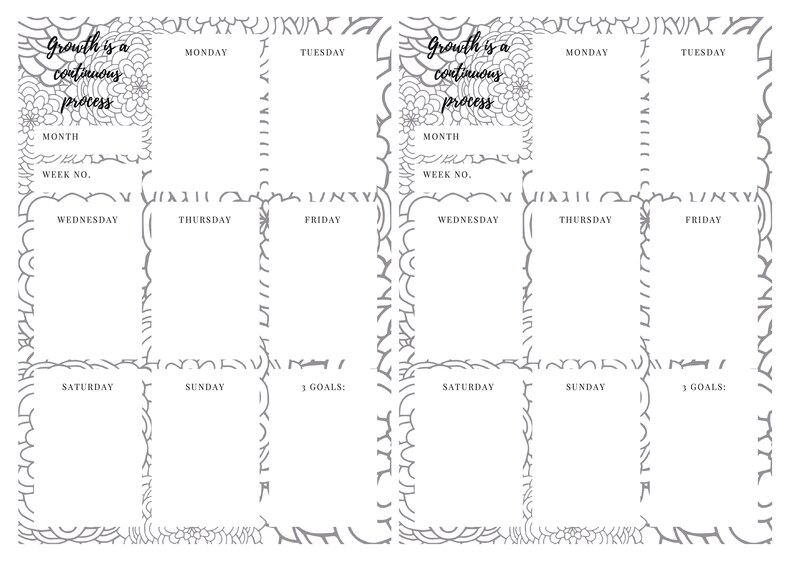 Printable Motivational Weekly Planner Template (A4, A5, Letter) - Etsy