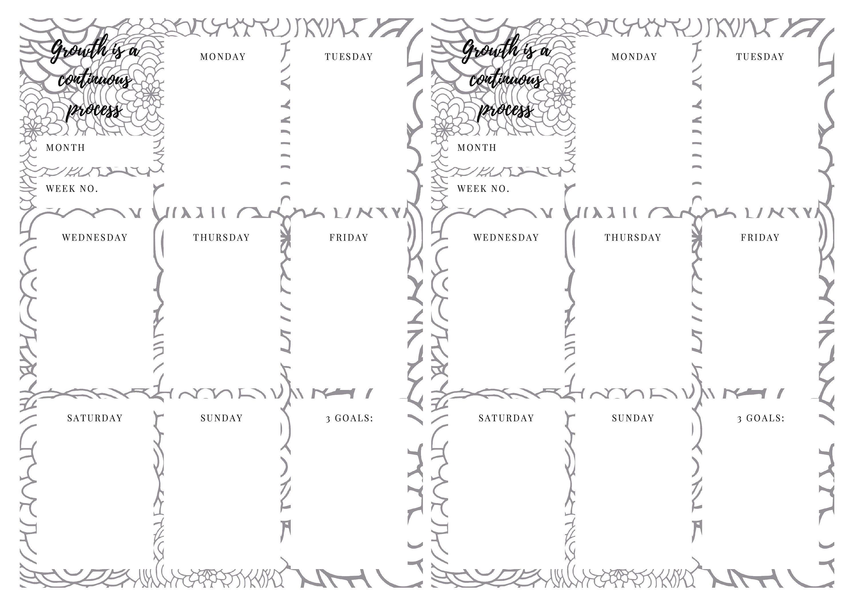 Printable Motivational Weekly Planner Template (A4, A5, Letter) - Etsy