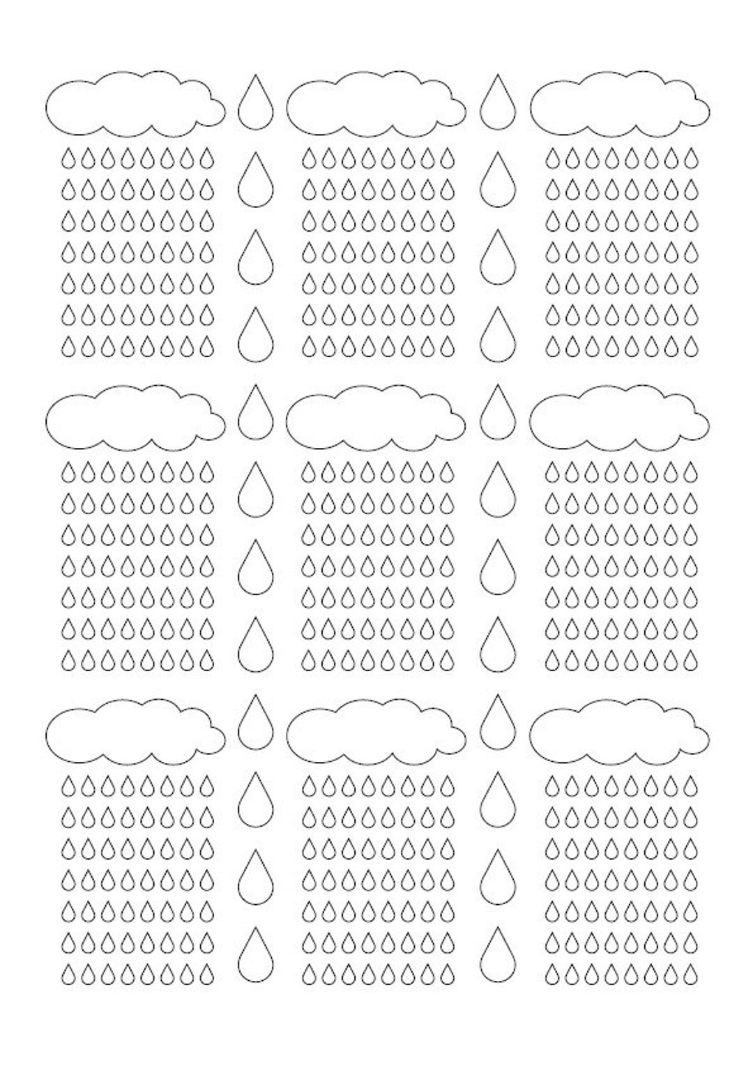 Water Tracker Printable, Hydration, Water Intake Functional Stickers ...